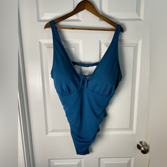 Kona Sol | Swim | Kona Sol One Piece Blue Swimsuit Size 24w | Poshmark